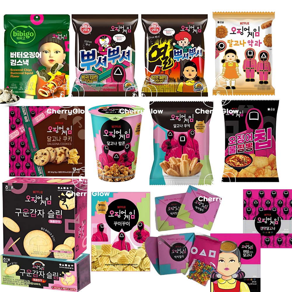 [Limited Edition] Netflix Squid Game Collaboration Chips & Snacks - 12 ...