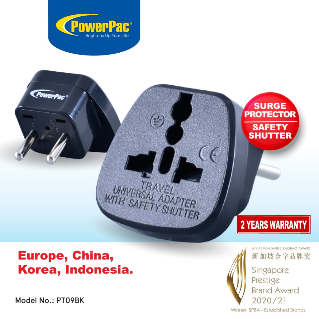 PowerPac Multi Adapter with 10A Plug, Universal Travel Adapter, Europe ...