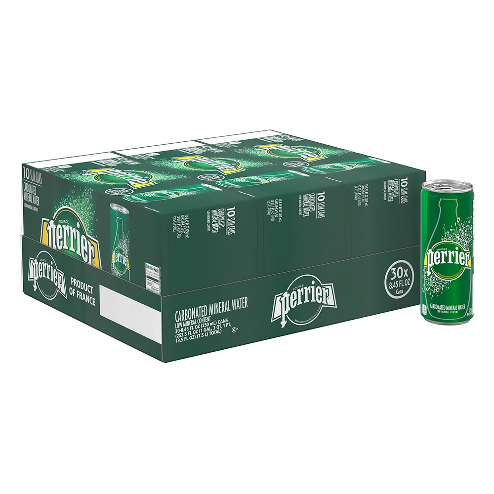 [1 Carton] Perrier Sparkling Natural Mineral Water Can (30x250ml ...