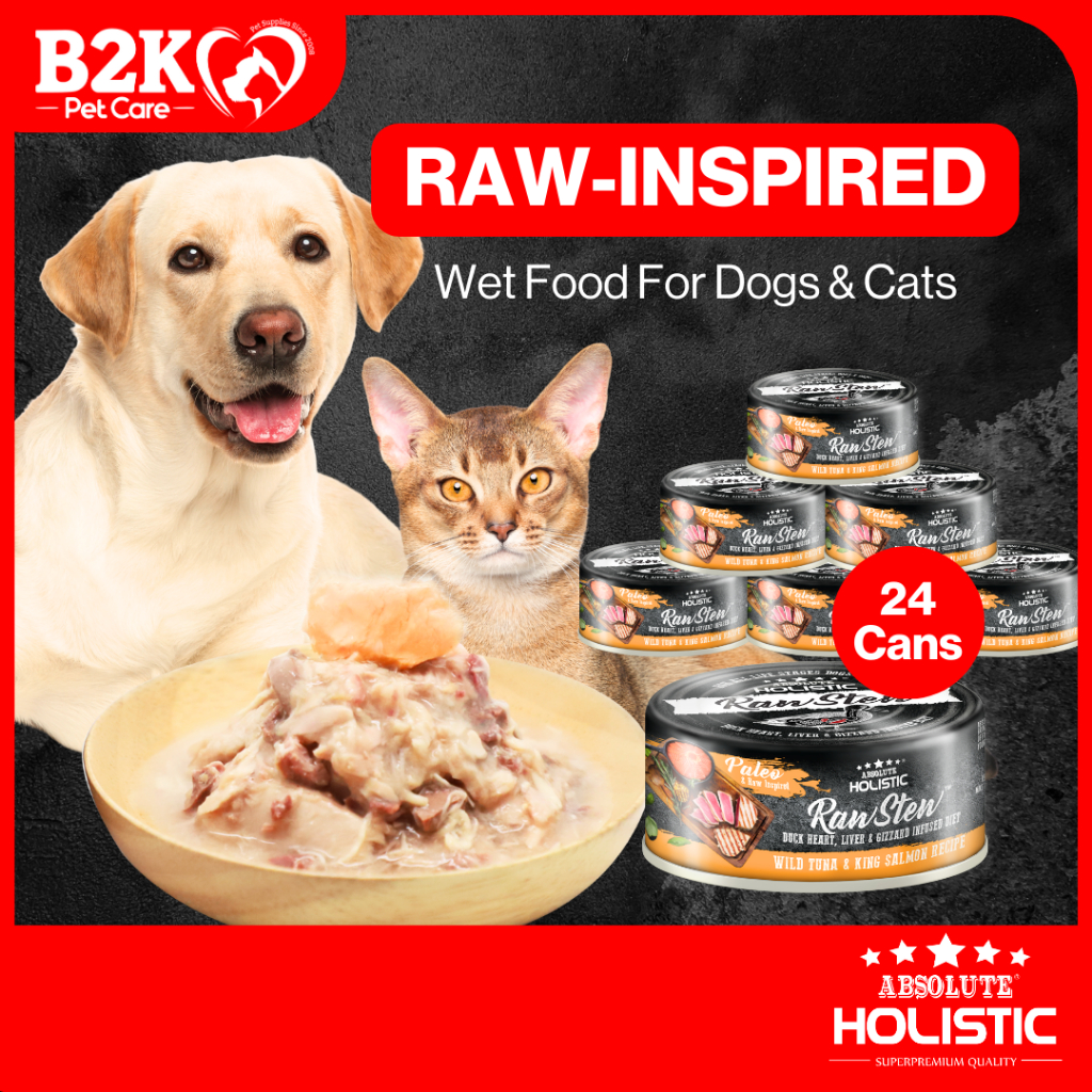 [Carton Deal] Absolute Holistic Raw Stew Canned Food For Dog & Cat 80gx24/Complete & Balanced ...