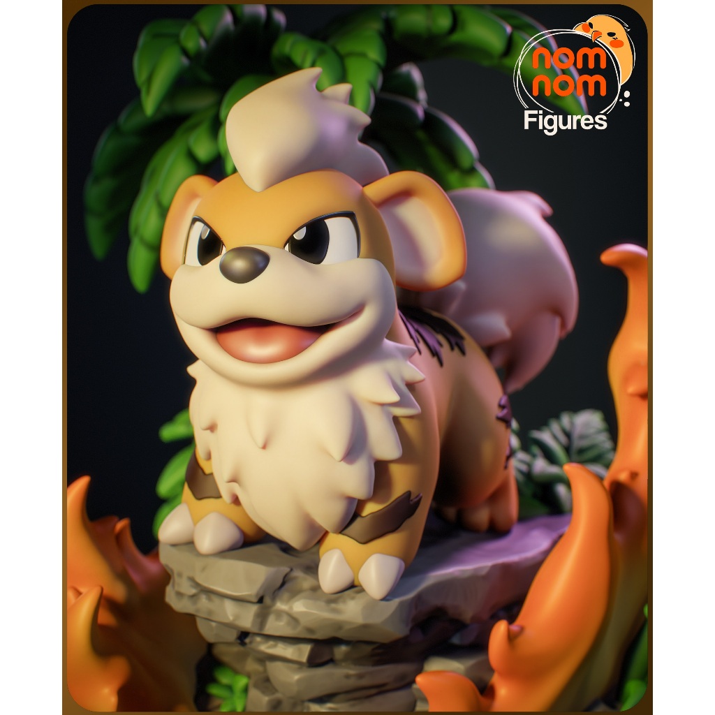 Nomnom Figures Chibi Growlithe - Pokemon 3d printed resin figure | Shopee Singapore