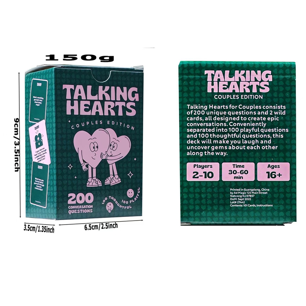 [SG] Talking Hearts Adult Card Game Conversation Cards Couple Game ...