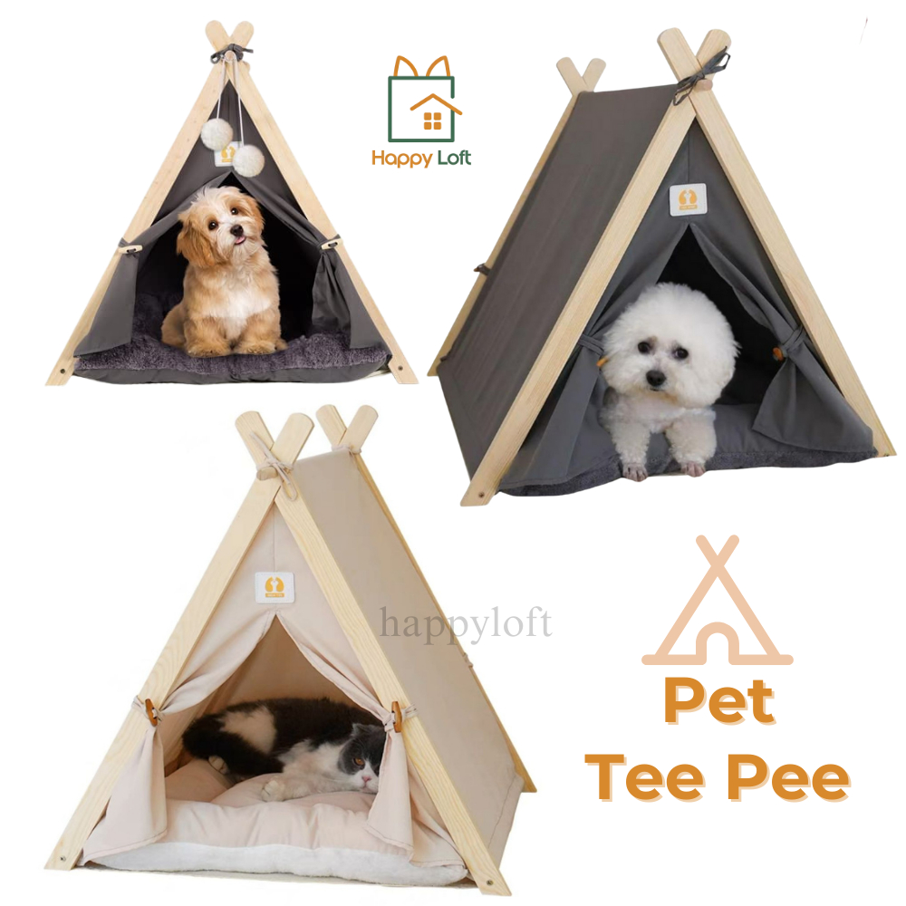 [SG SELLER]Pet Teepee Cat Dog Rabbit Portable Tents Pet Play Tent Cat ...