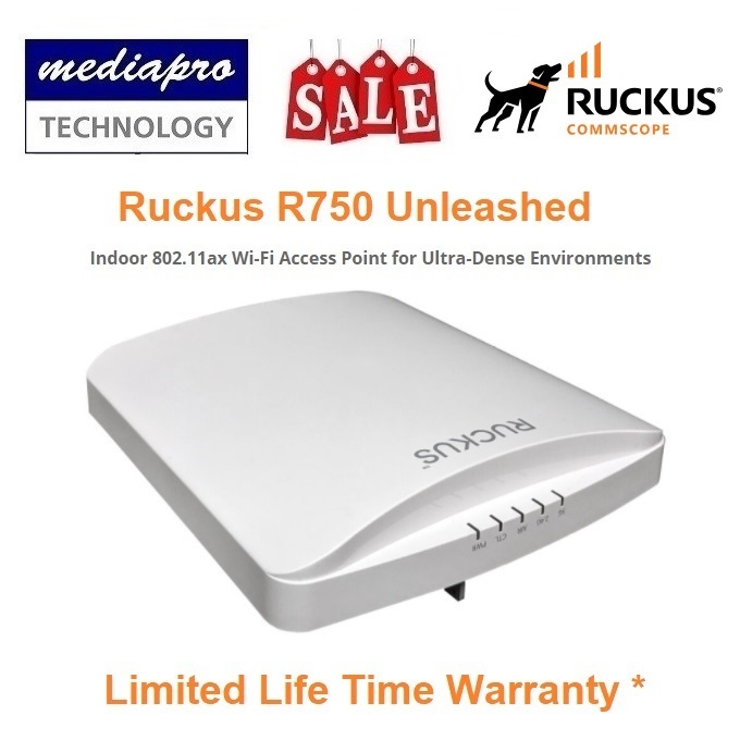 Ruckus R750 WiFi 6 Unleashed 802.11ax Wireless Access Point with 2 ...