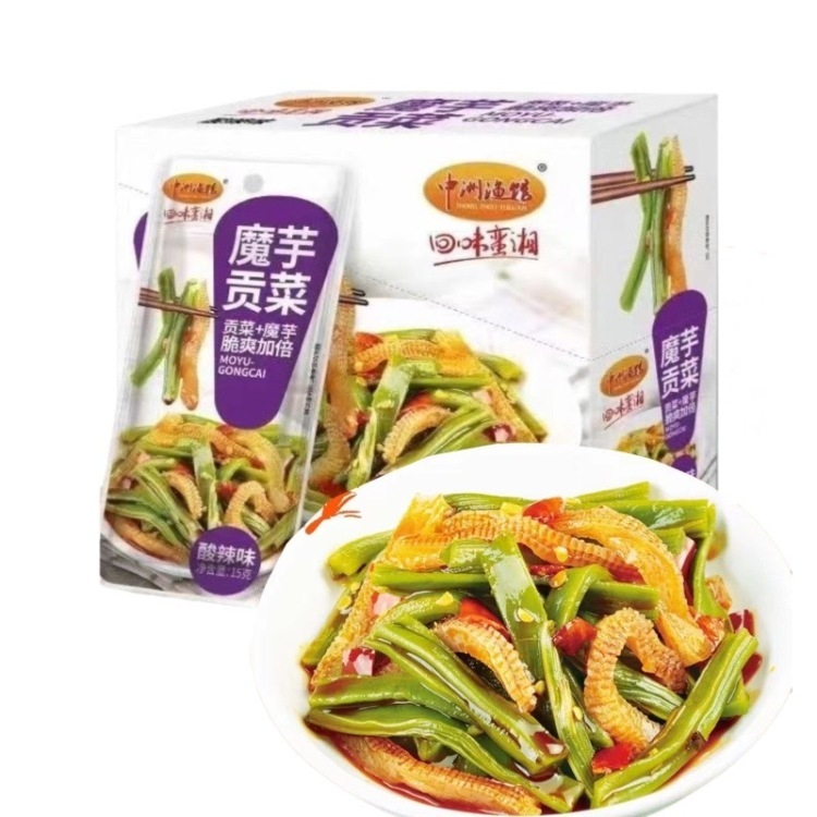 ZHONG ZHOU YUGUAN(中洲渔馆)Konjac Gong Cai Snack(魔芋贡菜) | Shopee Singapore