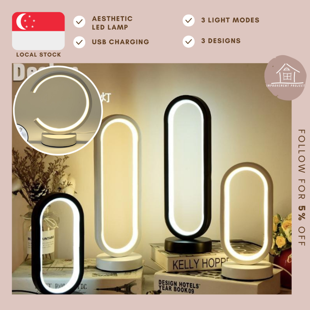 [SG STOCKS] USB LED Lamp / 3 Adjustable Light Modes / Wireless Lamp ...
