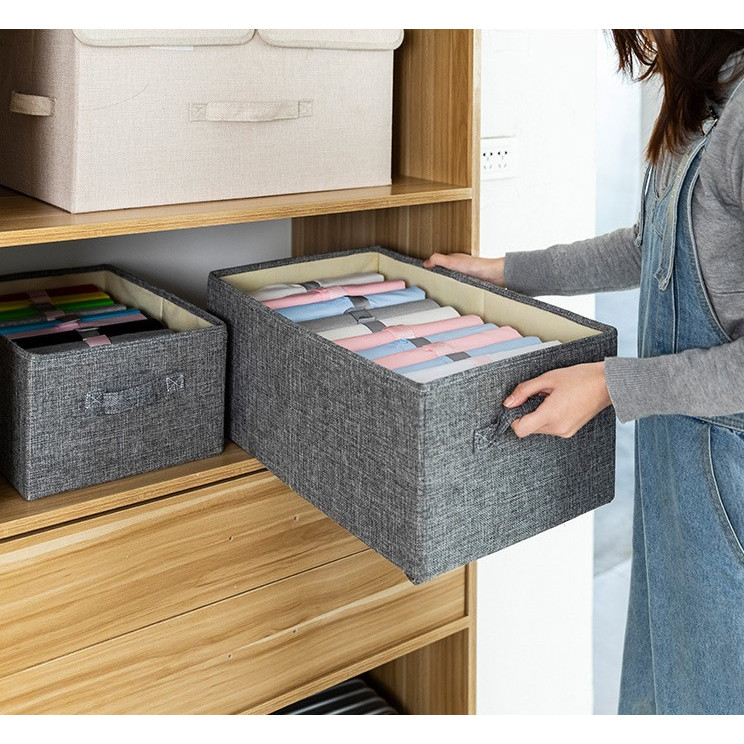 Wardrobe Organiser Clothes container wardrobe storage box with lid ...