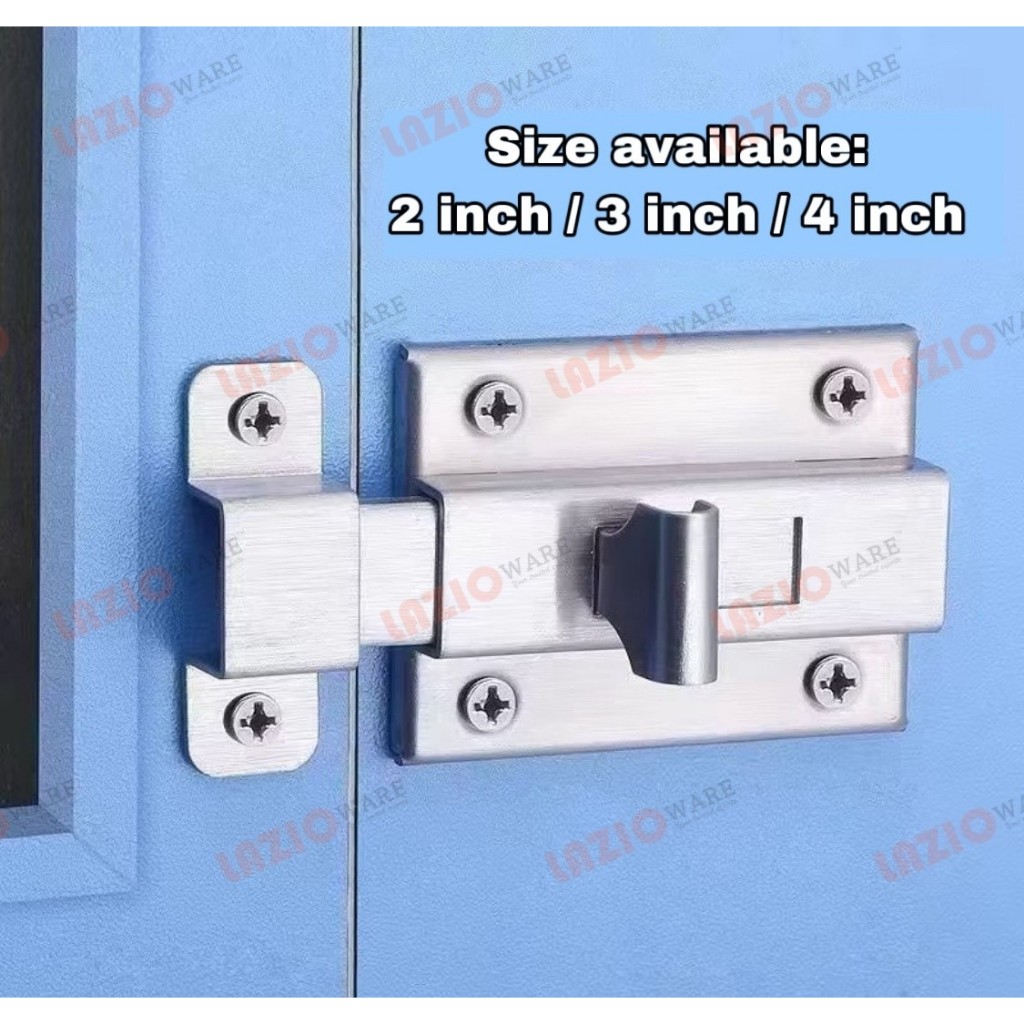 Stainless steel door bolt latch sliding lock for wooden door bathroom ...