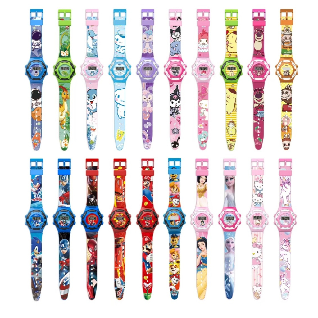 Cheap Digital Watch l Spiderman Super Mario Dinosaur Unicorn Frozen ...