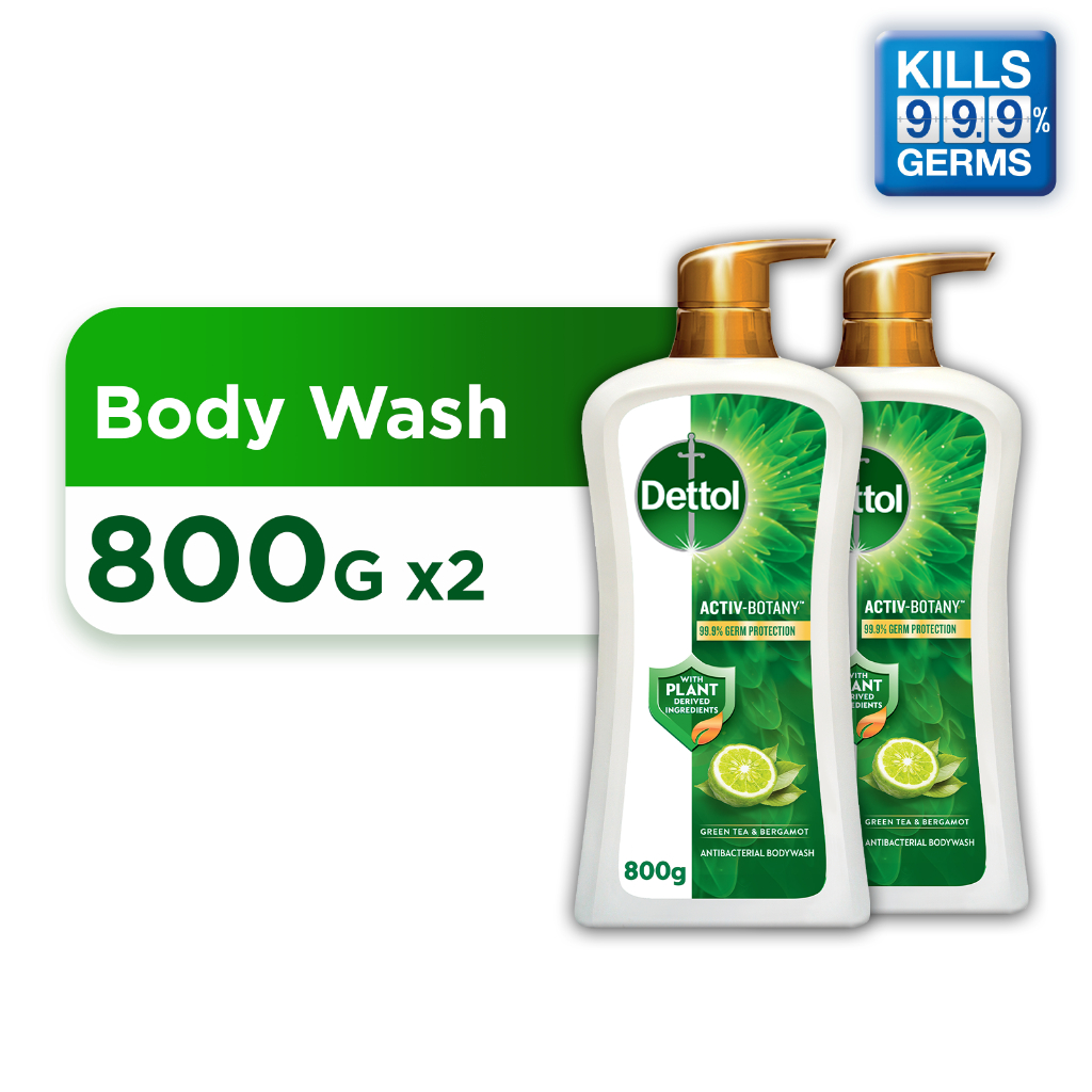 [Bundle of 2] Dettol Shower Gel Body Wash Activ-Botany Green Tea ...