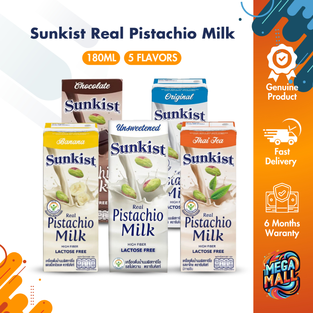 Sunkist Pistachio Milk Drink 180ml - Tasty Flavors, Nutrient-Rich ...