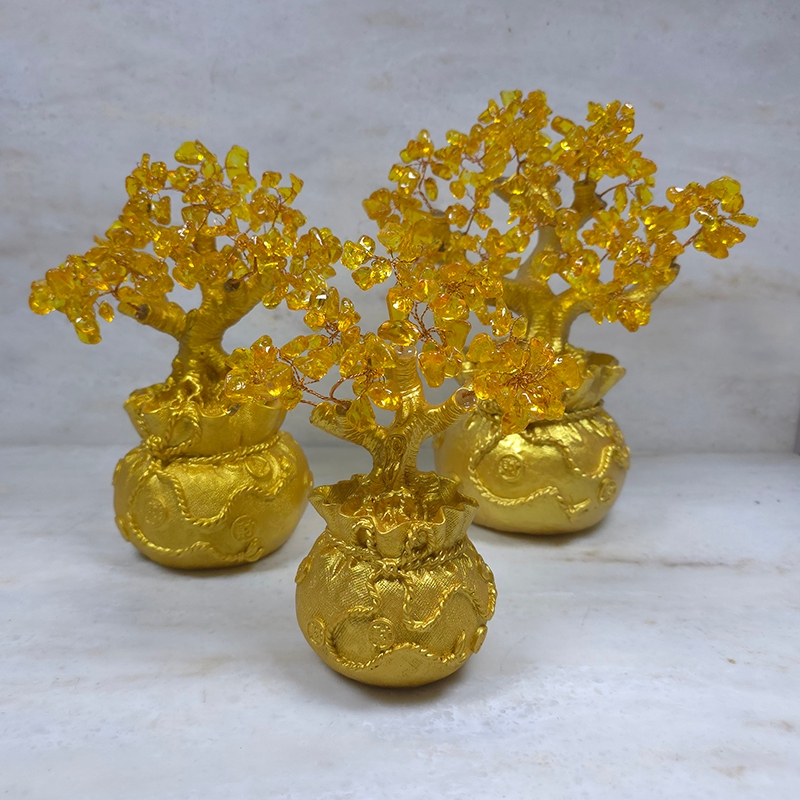 Natural Citrine Crystal Money Tree Crystal Lucky Tree Crystal Money ...