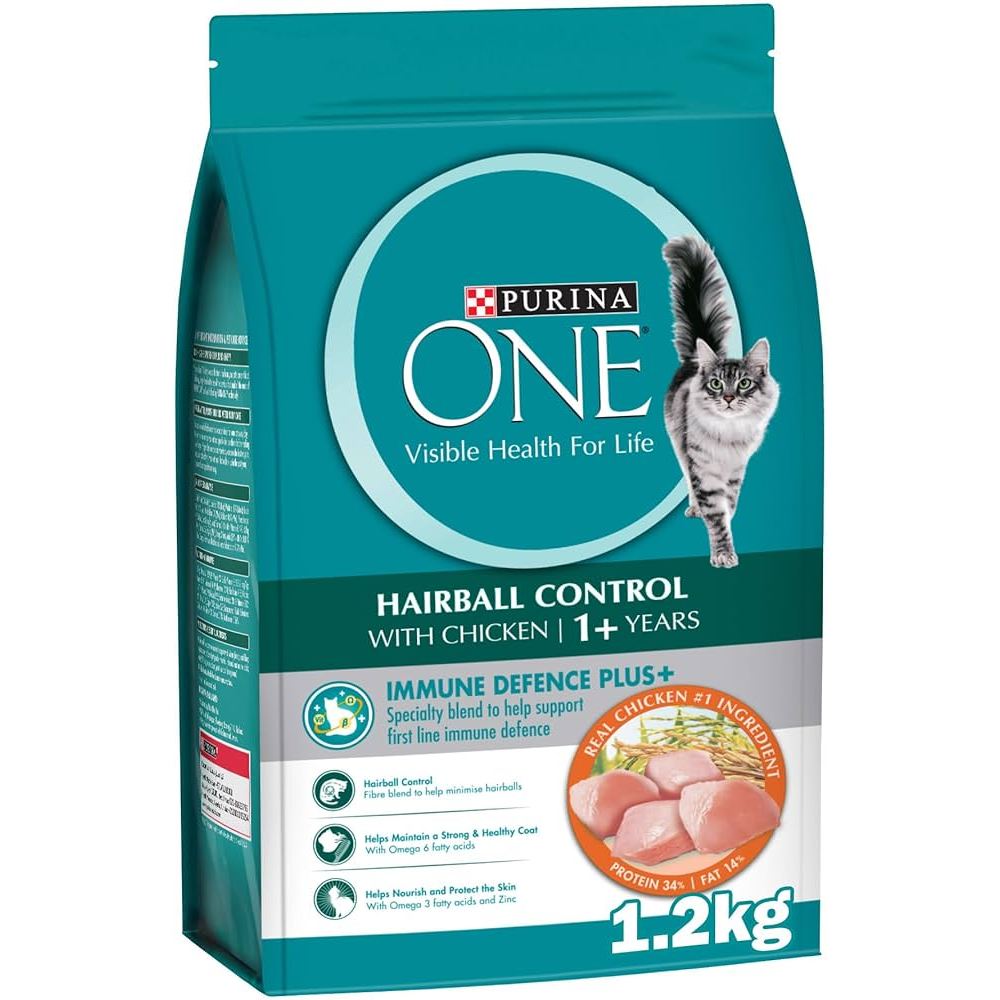 Purina One Hairball Control Dry Cat Food 1.2Kg(Free Delivery) | Shopee ...
