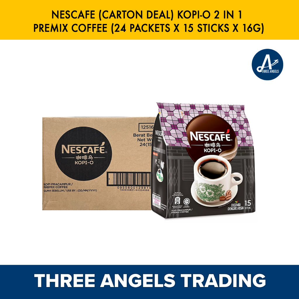 (Carton Deal) Nescafe Kopi-O 2 in 1 Premix Coffee (24 Packets x 15 ...