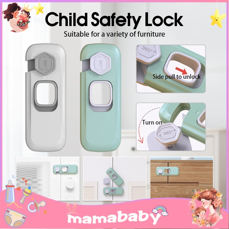 【SG stock】Baby Safety Lock Cabinet Door Lock Buckle Closet Refrigerator ...