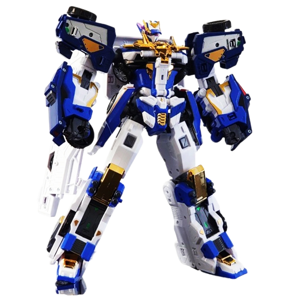 Metal Cardbot S Blue Cop Trinity 3 cars transform into one robot 30cm x ...