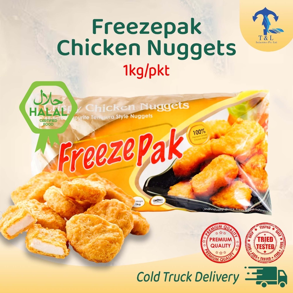 Halal Freezepak Chicken Nugget (1kg/pkt) | 鸡肉块 | Shopee Singapore