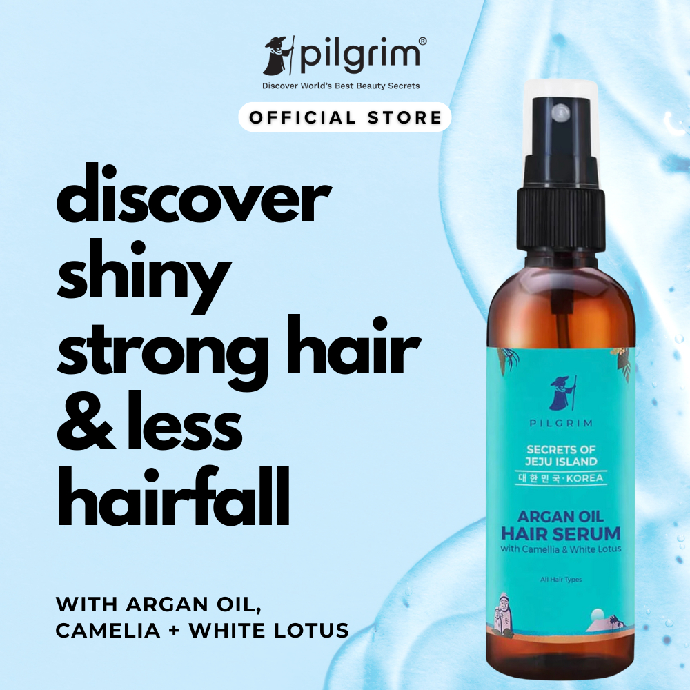 Pilgrim Argan Oil Hair Serum with Camellia & White Lotus Smoothens ...