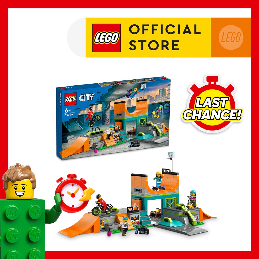 LEGO My City 60364 Street Skate Park Building Set Toys (454 Pieces ...