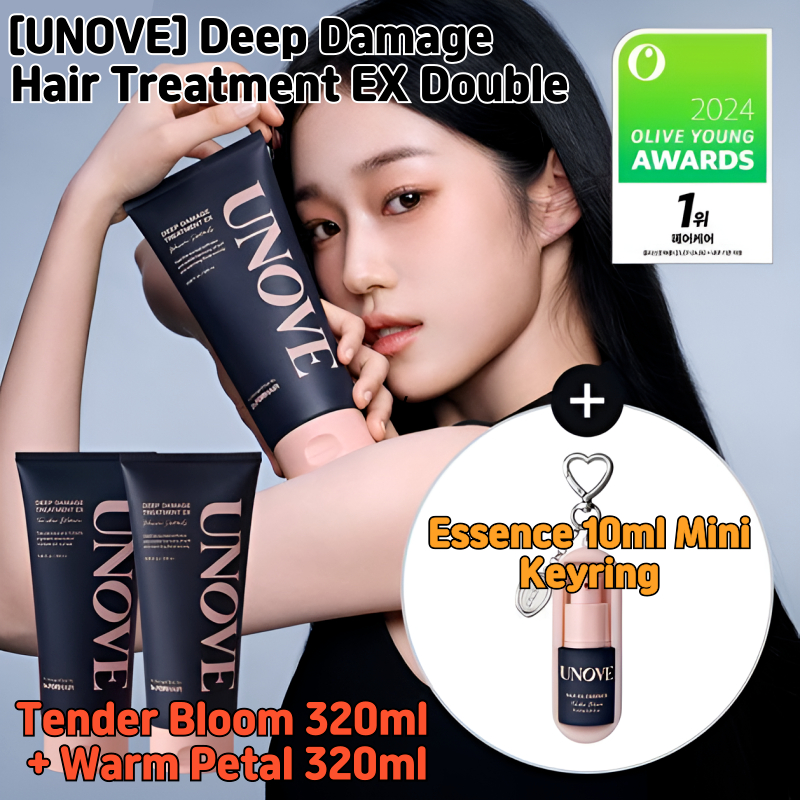 [UNOVE] Deep Damage Hair Treatment EX Double Tender Bloom 320ml + Warm Petal 320ml | Shopee ...