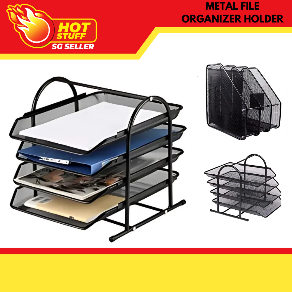 2 AND 3,4 TIER METAL FILE DOCUMENT TRAY IDEAL FOR THE OFFICE AND HOME ...