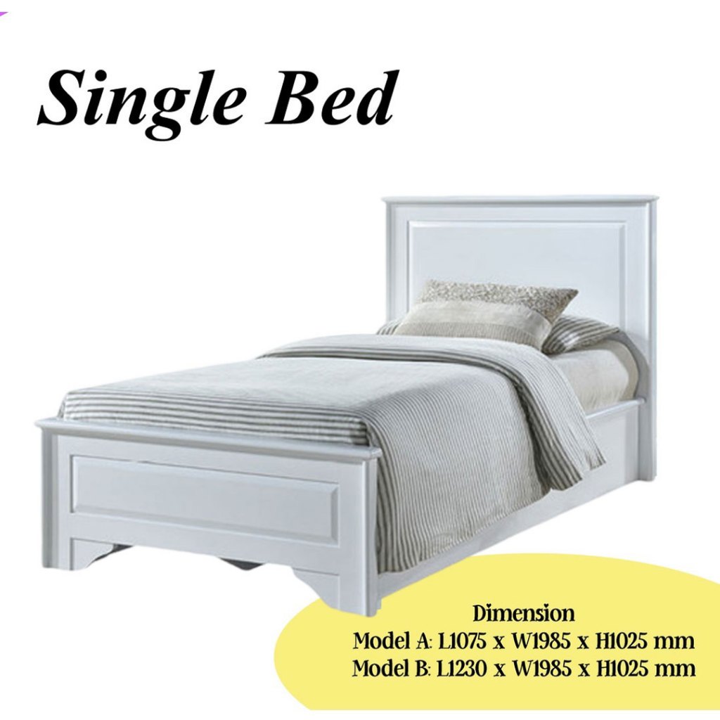SINGLE BED / WHITE SINGLE BED /MODERN DESIGN /SINGLE BED/BEDFRAME/SUPER ...