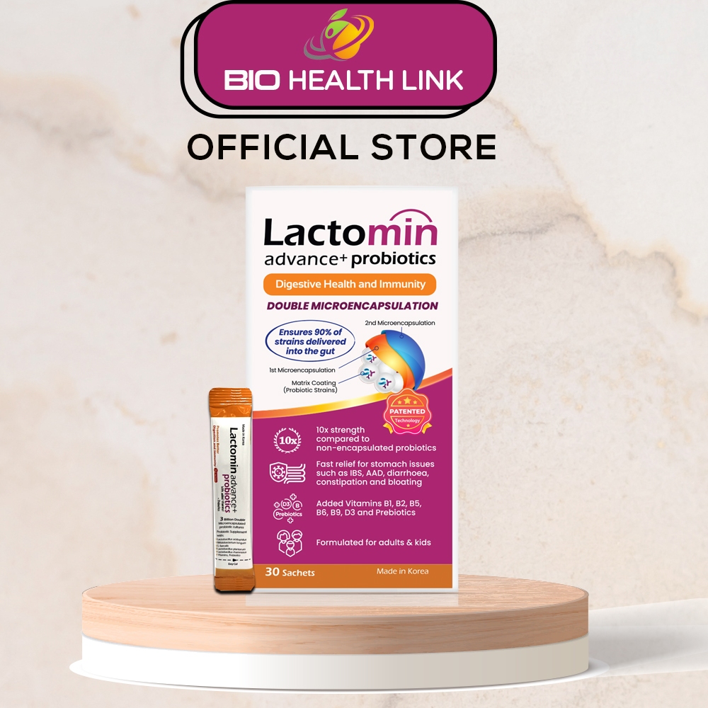 [Lactomin Advance+] Probiotics with added Vitamins and Prebiotics (30 ...