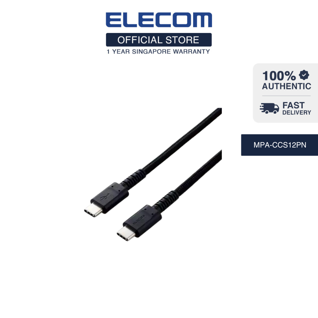 ELECOM MPA-CCSPN USB CABLE/TYPE C/PD60W/ USB CERTIFIED/0.3m/1.2m/2.0m ...