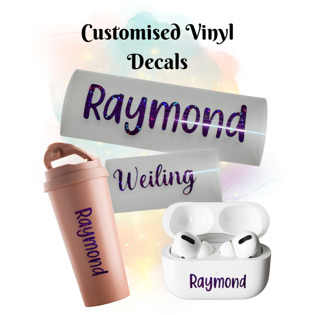 🇸🇬 Made in SG | Custom Name Vinyl Sticker Decal Personalised ...