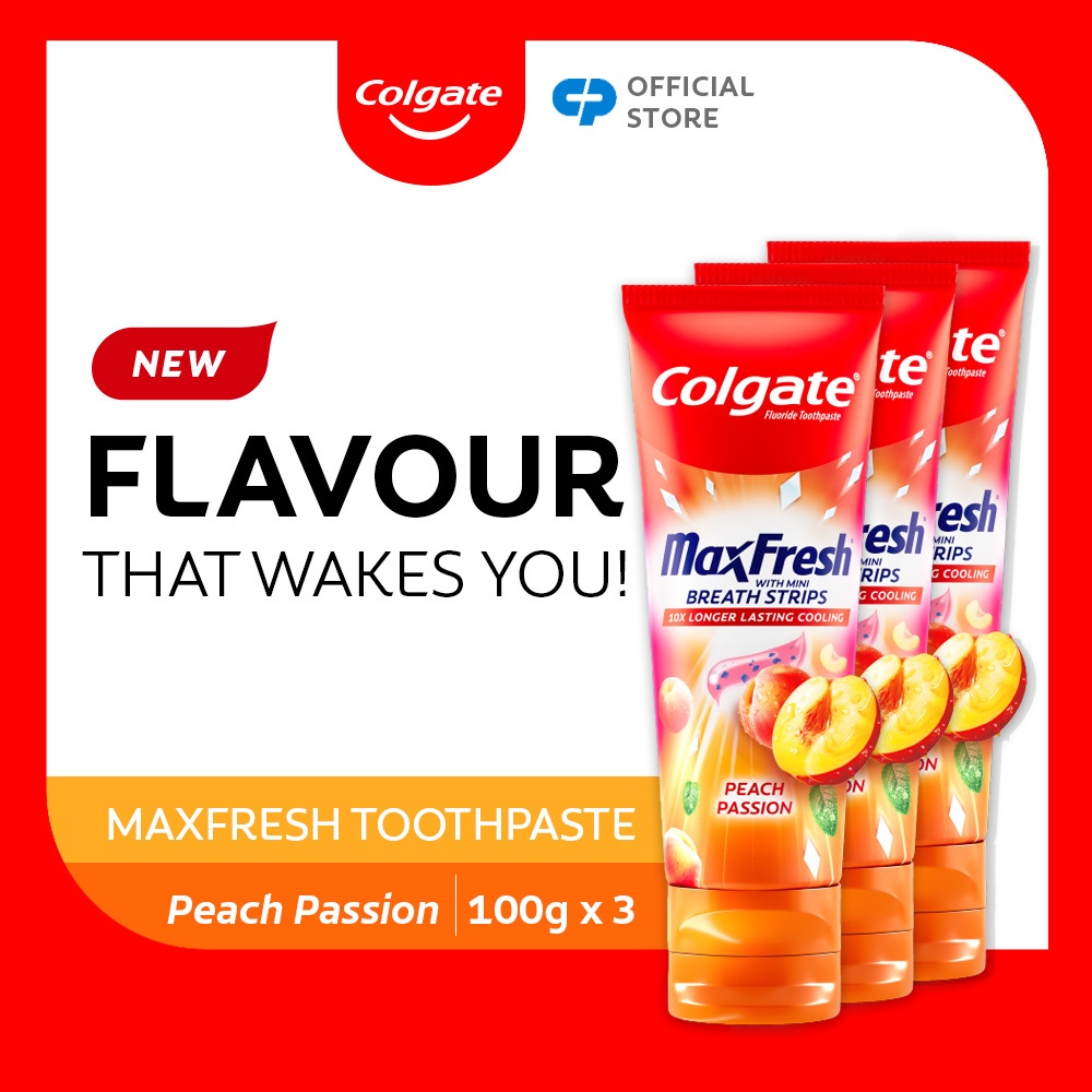 Colgate Max Fresh Peach Passion Toothpaste 100g/ [Bundle of 2 ...