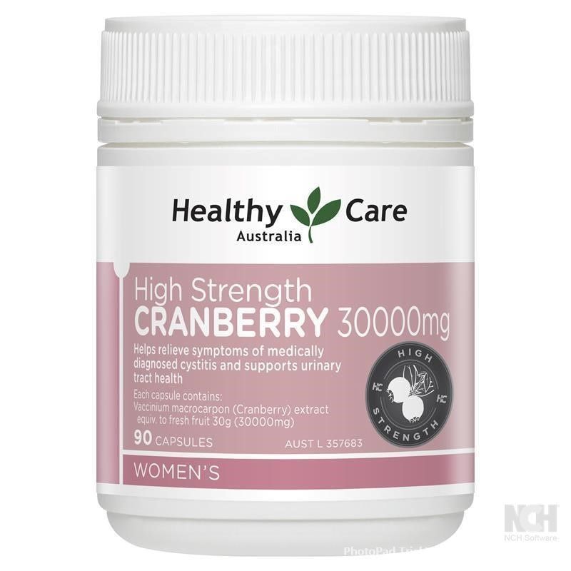 [01/2028] Healthy Care High Strength Cranberry 30000mg 90 Capsules ...
