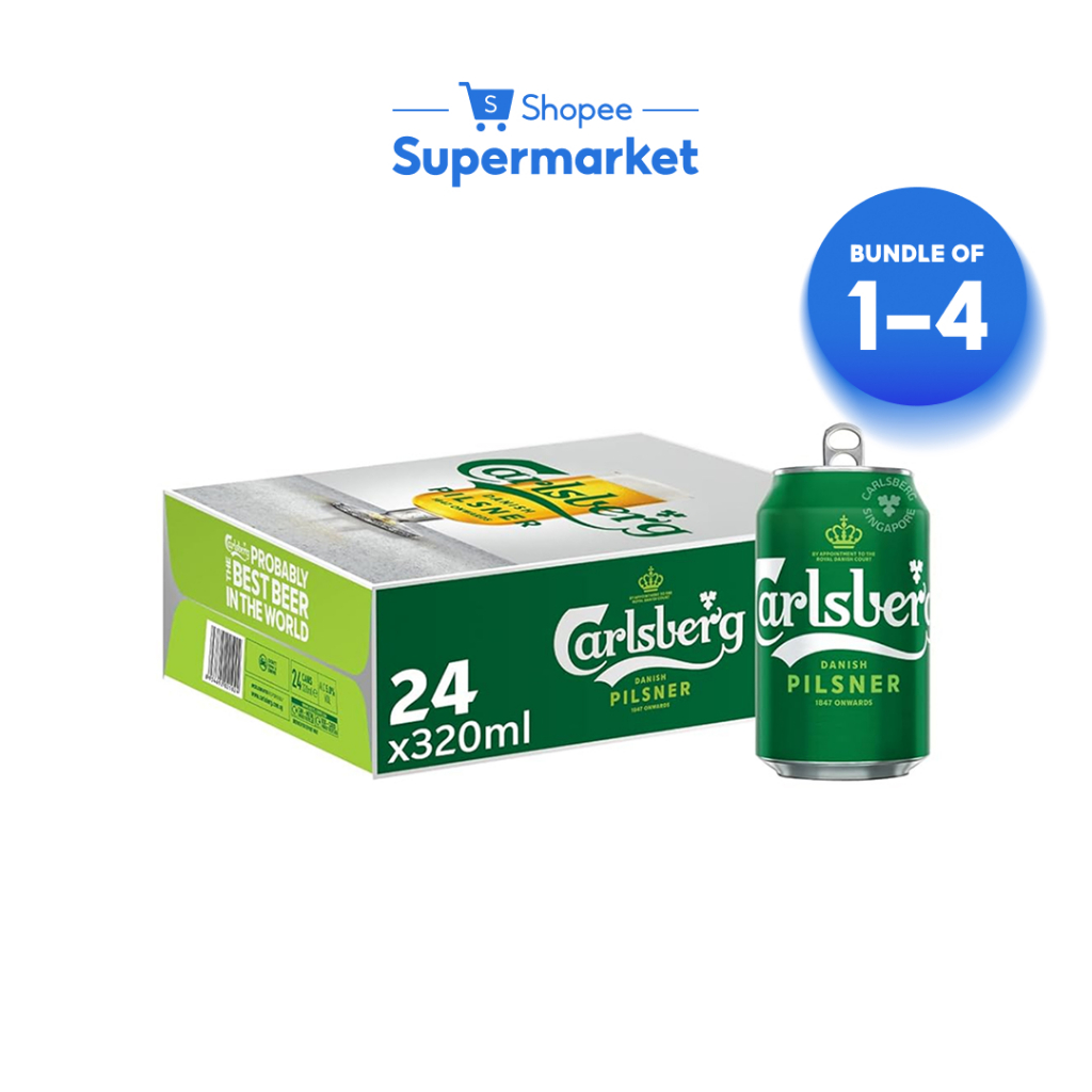 [Bundle of 1/2/3/4 Cartons] Carlsberg Danish Pilsner Beer Can Silver ...