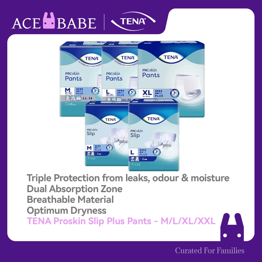 [Carton Deal] TENA Adult Diaper Proskin Slip Plus Pants M/L/XL/XXL size | Shopee Singapore
