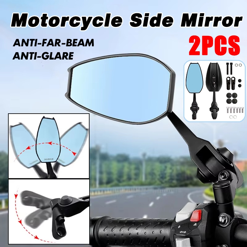 Universal Side Mirror Motorcycle Mirror Napoleon Side Mirror Anti-glare ...