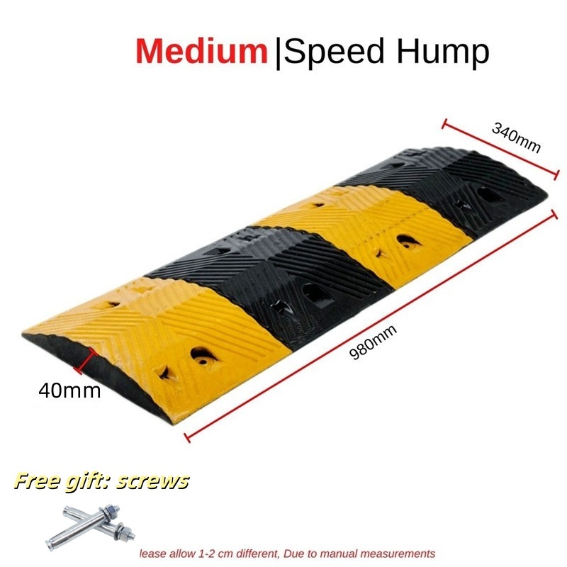 【Fast delivery】Rubber Speed Hump 98CM Speed Bump Flexible Not Easy ...