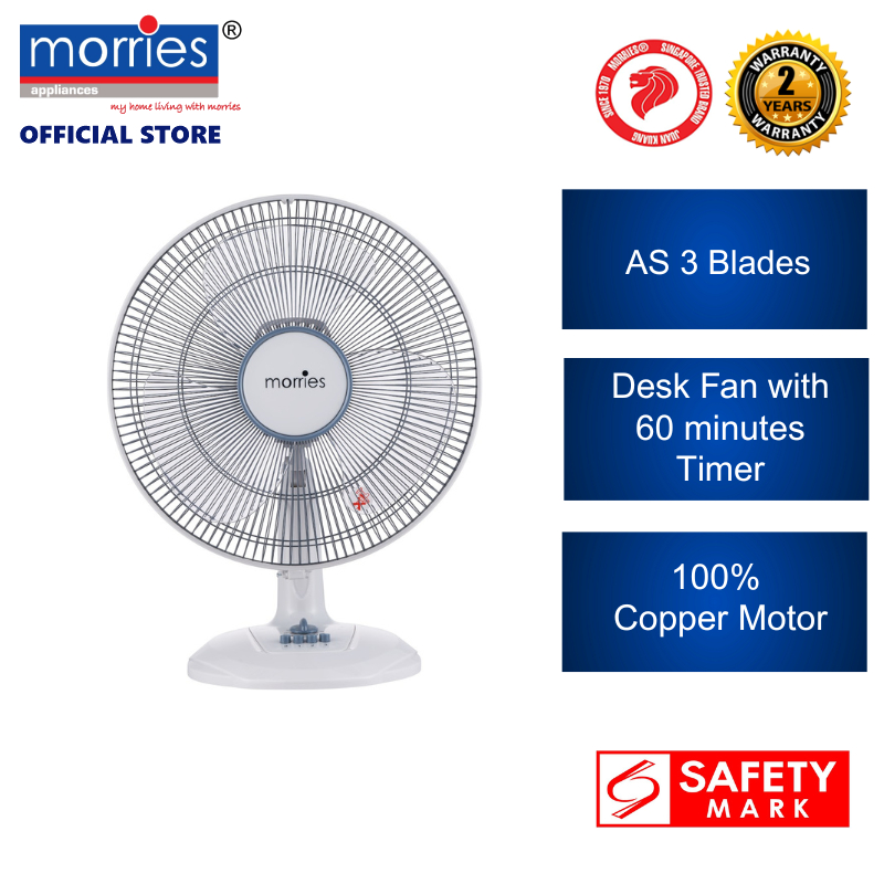 Morries 16 Inch Desk Fan W/ Timer MS426DFT ( Table Fan) | Shopee Singapore