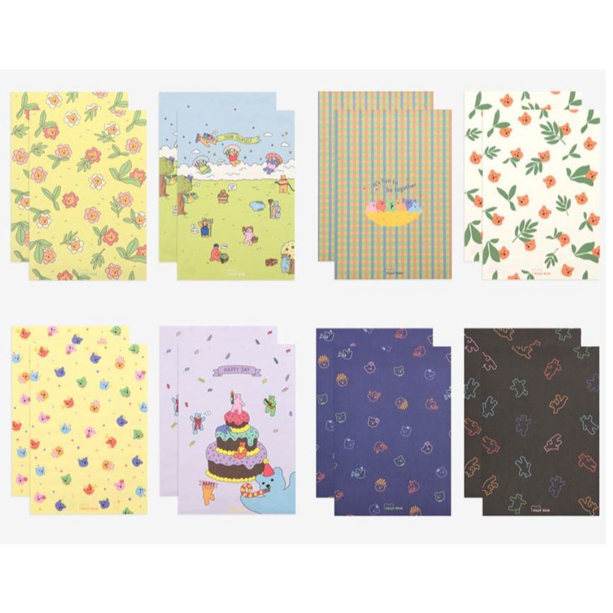 (Made in Korea) Letter Paper Set Writing Paper with Envelopes Set ...