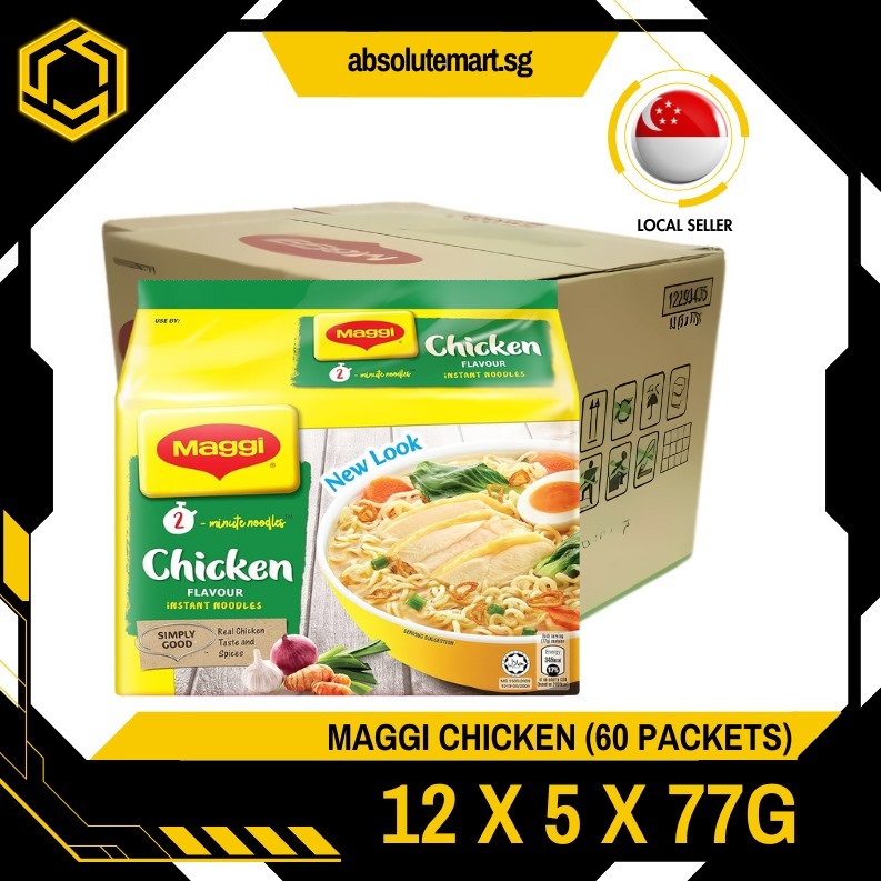MAGGI Noodles Chicken Flavour 12 X 5 X 77G (60 PACKETS) | Shopee Singapore