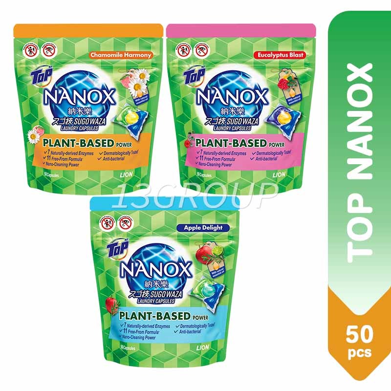TOP NANOX Laundry Capsules Pods Plant-Based Power / Powerful Eco ...