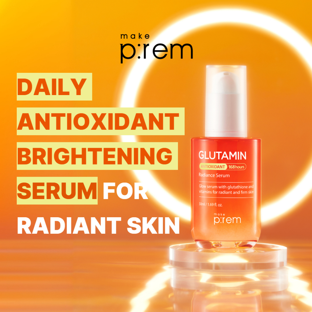 MAKE PREM Glutamin Antioxidant Radiance Serum 50ml | Shopee Singapore
