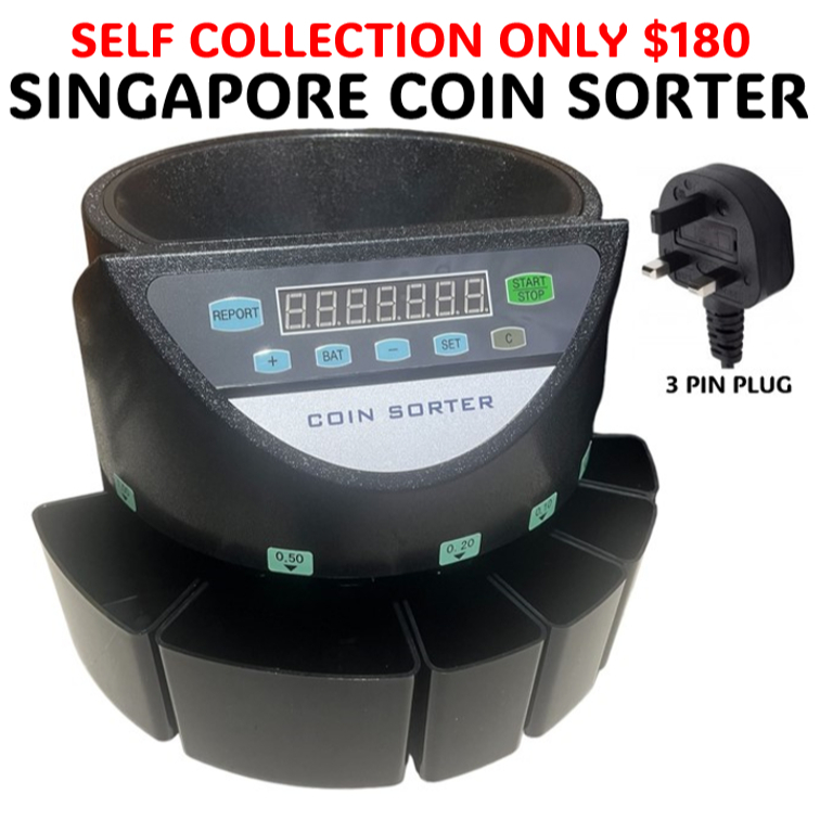 Singapore Coin Sorter Counter Counting Sorting Machine Countable Coins ...