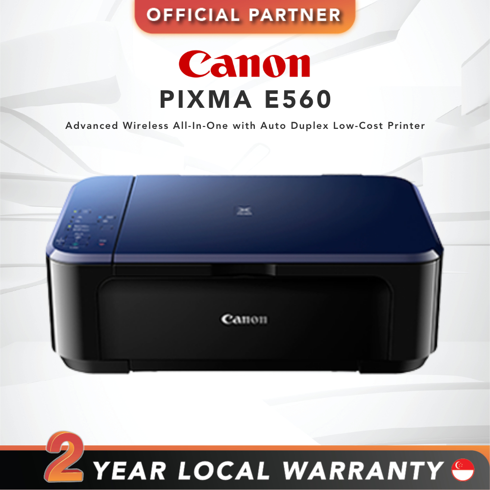 [FAST SHIP] Canon PIXMA E560 Blue Advanced Wireless All-In-One with Auto Duplex Low-Cost Printer ...