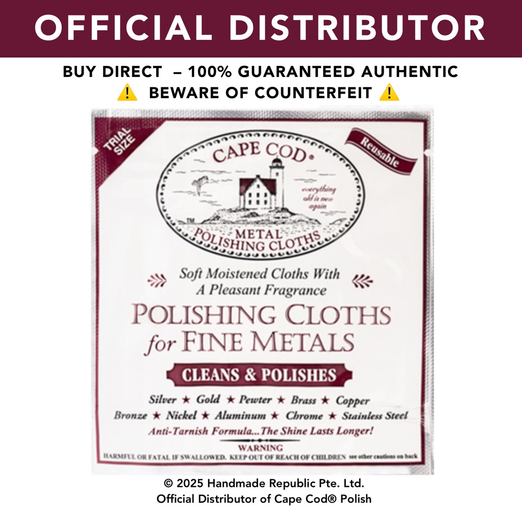 Cape Cod® Polish - Metal Polishing Cloth (Trial Size Pack) | Shopee ...