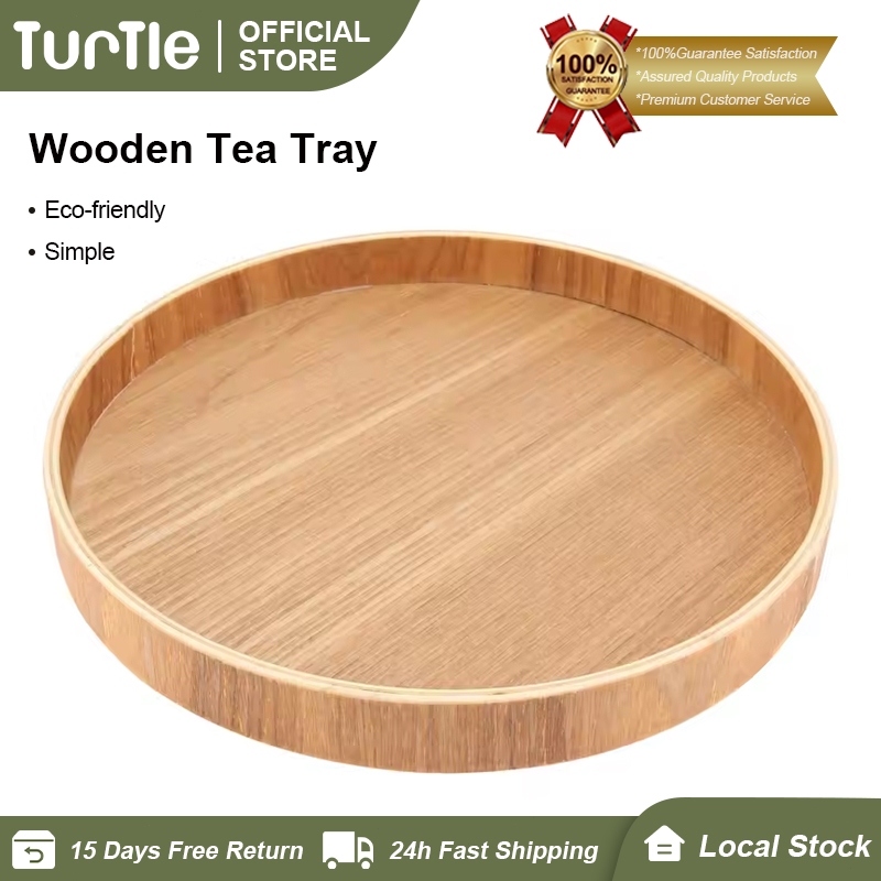 TURTLE Round Wooden Serving Tray Display Tray Aesthetic Decorative Tray ...