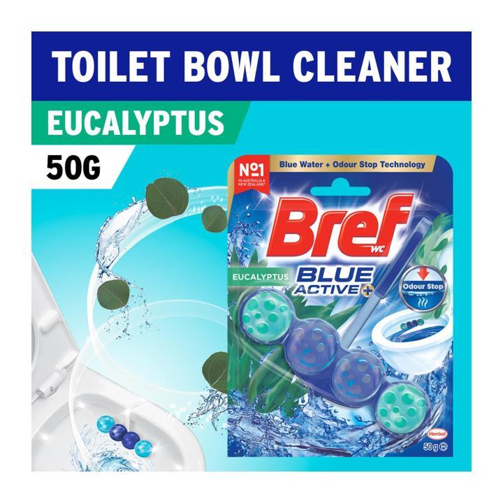 Bref Blue Active Toilet Bowl Cleaner - Eucalyptus, 50g | Shopee Singapore