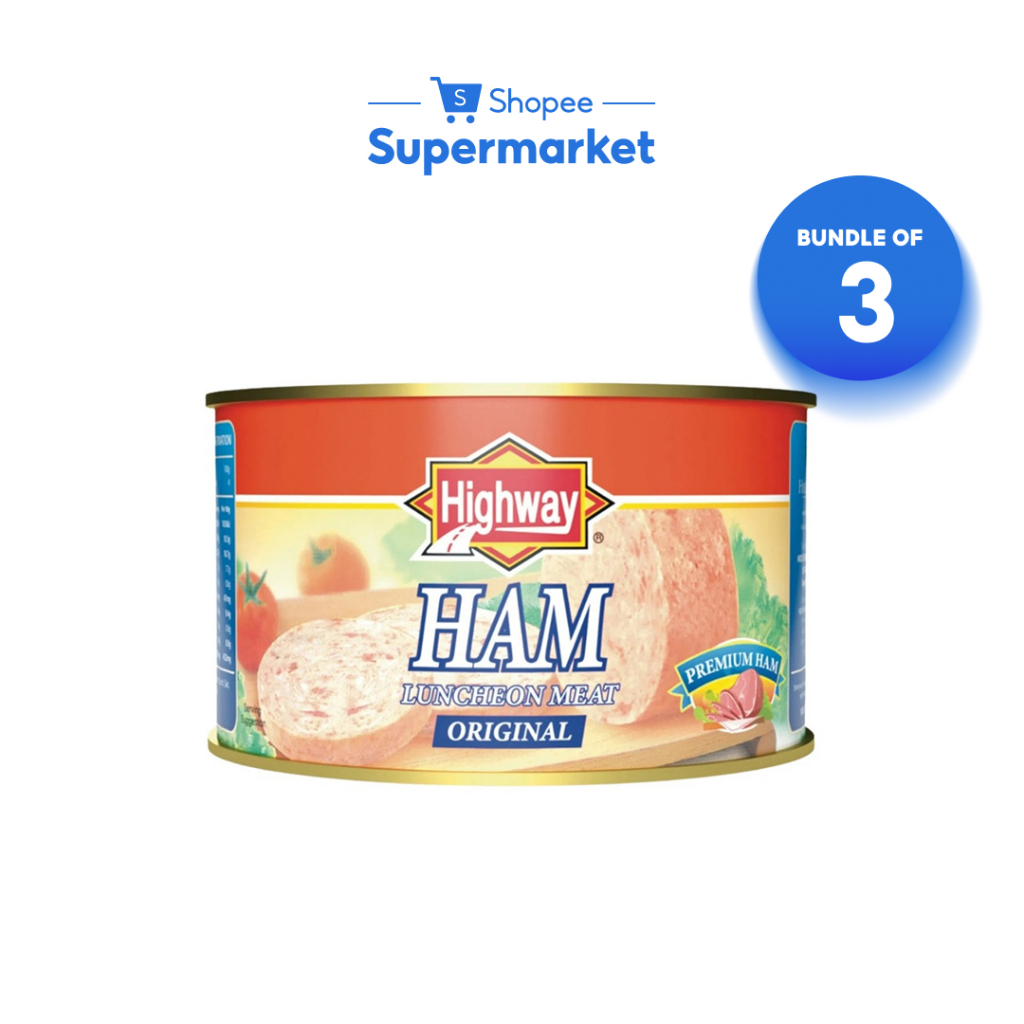 [Bundle of 3] Highway Ham Luncheon Meat Original (397g) | Shopee Singapore