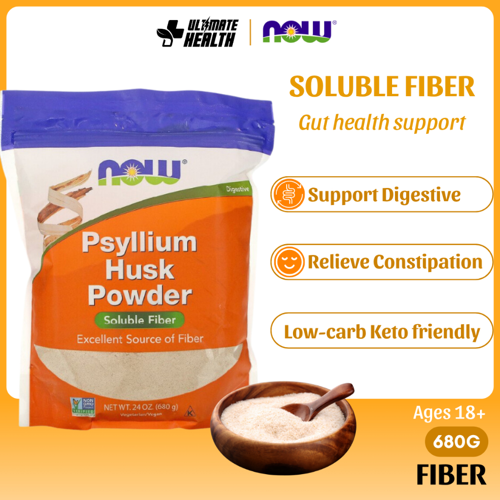 Now Foods, Psyllium Husk Fiber Powder, Improve Digestive, Relieve ...