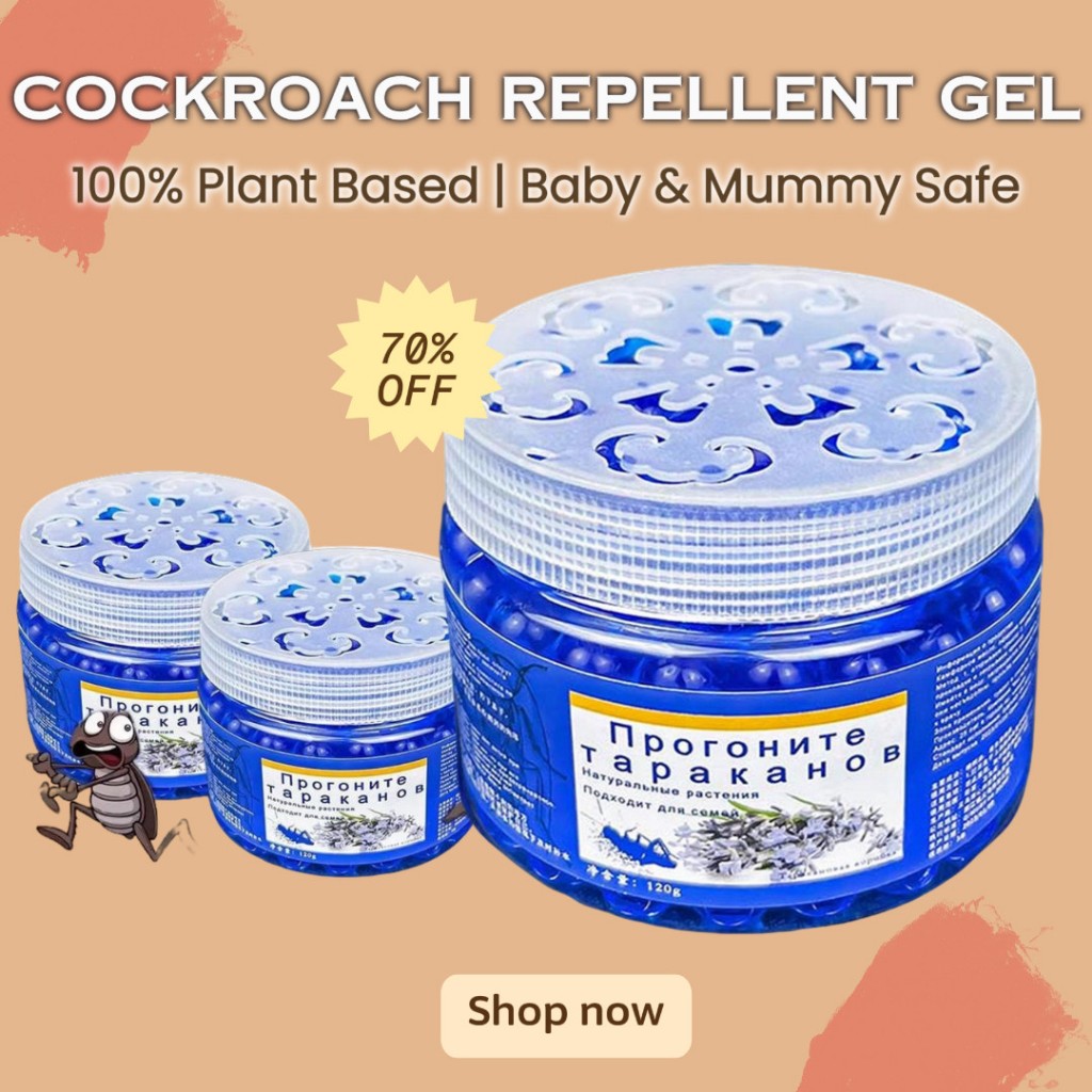 100% Plant Based Cockroach Repellent Gel Indoor Insect Repellent ...