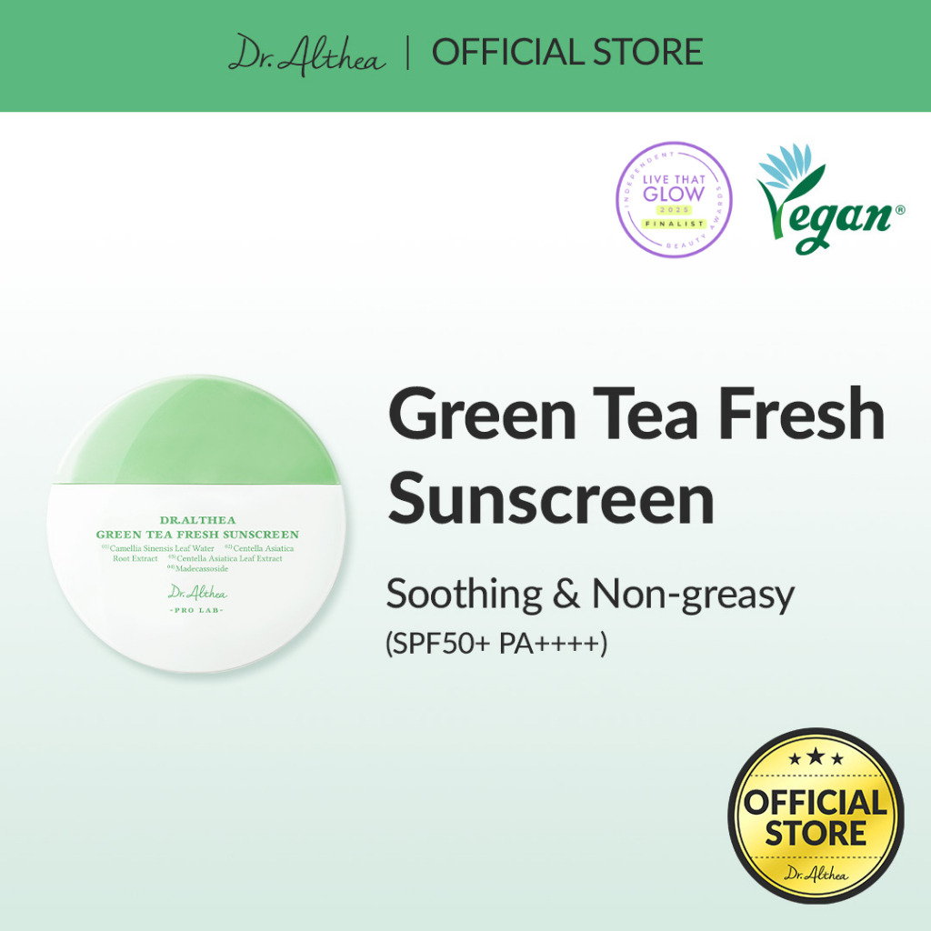 Dr.Althea Green Tea Fresh Sunscreen 45ml (SPF50+ PA++++) | Shopee Singapore