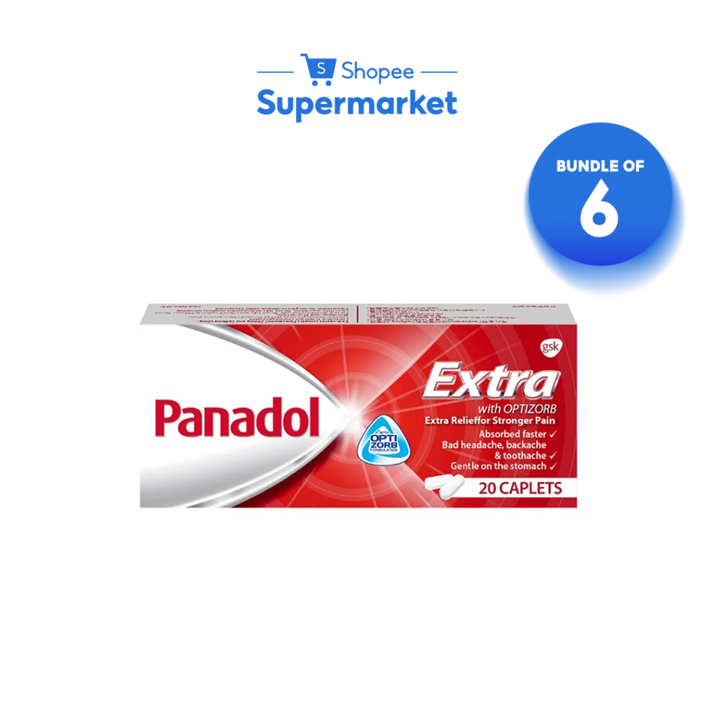 [Bundle of 6] Panadol Extra with Optizorb (20s) | Shopee Singapore